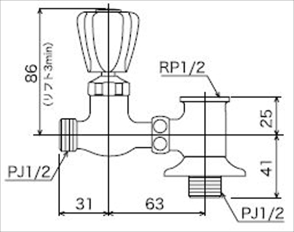 分岐水栓 K19SU4 | 配管部品の通販店のダンドリープロ