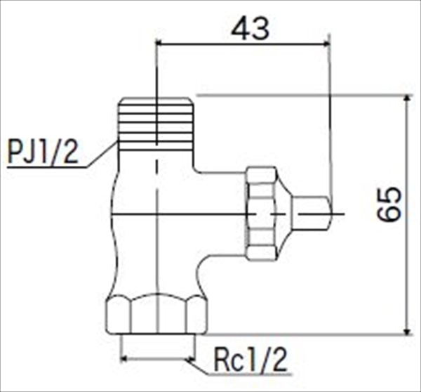 ストレート形止水栓 化粧バルブ ドライバー式 K31AP4-10 | 配管部品の通販店のダンドリープロ