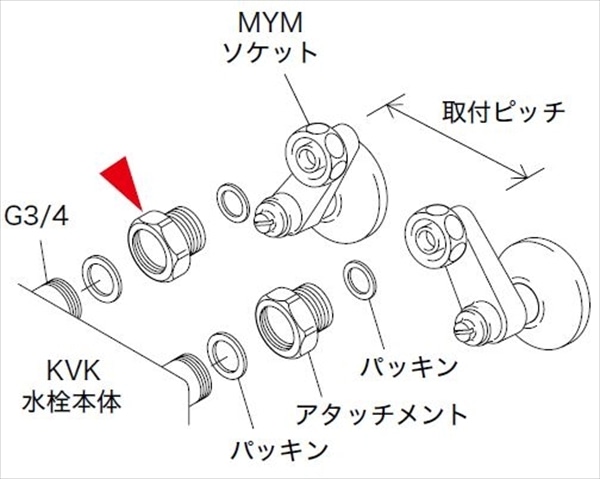 アタッチメント PZ413618 | 配管部品の通販店のダンドリープロ