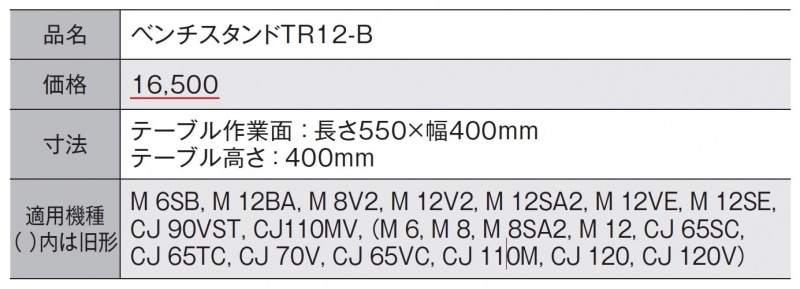 ベンチスタンドTR12-B TR12-B | 配管部品の通販店のダンドリープロ