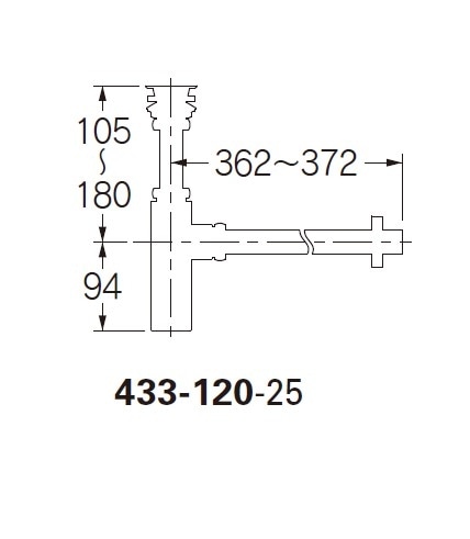 ボトルトラップ 433-120-25 | 配管部品の通販店のダンドリープロ